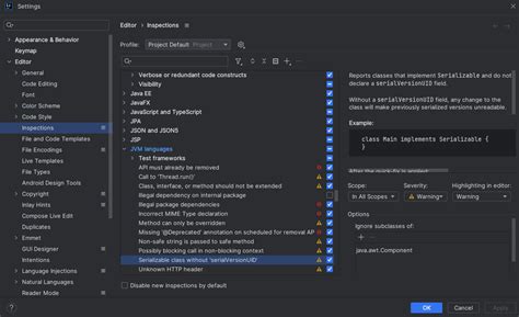 IntelliJ IDEA 2022 3版本中设置Serializable UID idea设置serializable CSDN博客