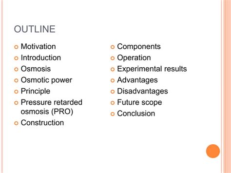 Osmotic Power Ppt