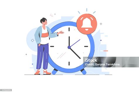 계획 작업 일정을 통한 효과적인 시간 관리 작업 완료 시간 또는 높은 생산성 개념으로 효율적으로 작업 개념에 대한 스톡 벡터