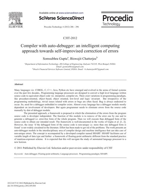 pdf compiler with auto debugger an intelligent computing approach