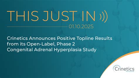Crinetics Announces Positive Topline Results From Phase 2 Trial Of Atumelnant In Congenital