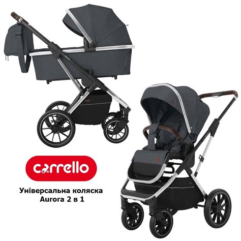 Детская универсальная коляска 2в1 CARRELLO Aurora CRL-6505 (2in1) Iron ...