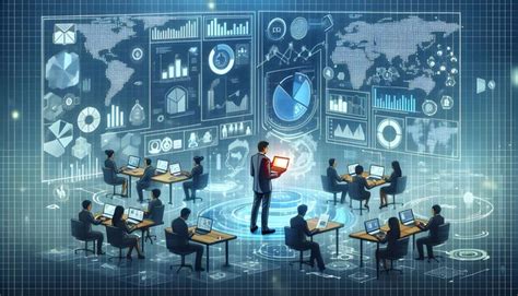 2d Vector As Financial Analyst Presenting Data In A Hybrid Meeting