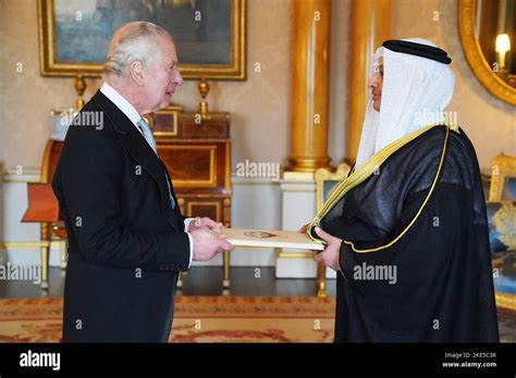 King Charles Iii Left Receives Bader Mohammad Al Awadi Right