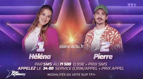 Star Academy estimations demi finale Héléna passe devant Pierre