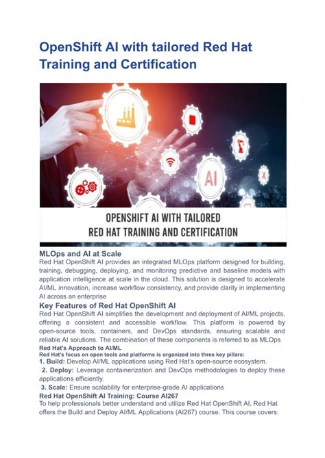 Ppt Openshift Ai With Tailored Red Hat Training And Certification Powerpoint Presentation Id