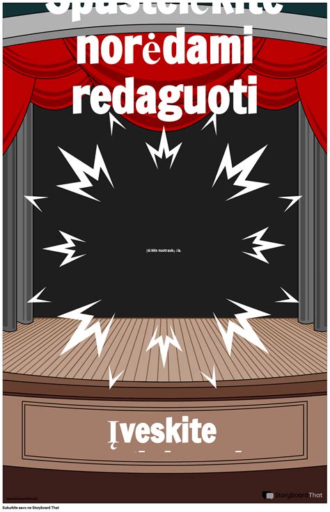 Plakatas Teatro Tema Savaitės Mokiniai Storyboard