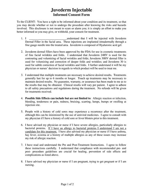 Printable Botox Consent Form Allergan