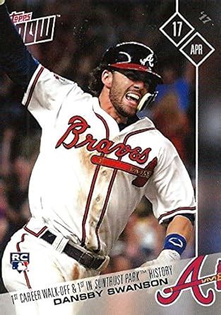 Amazon Topps Now Baseball Dansby Swanson Rookie Card Hits St Career Walk Off