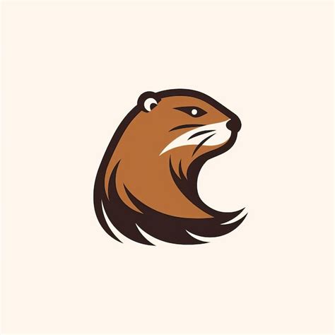 Minimalistic Beaver Icon Logo Design Premium Ai Generated Image
