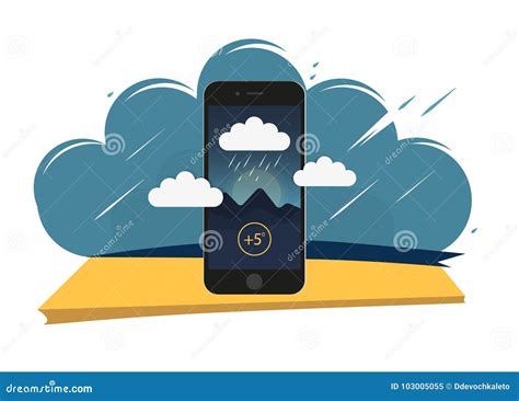 UI Design For Weather Forecast With Some Ux Elements Stock Vector Illustration Of Online
