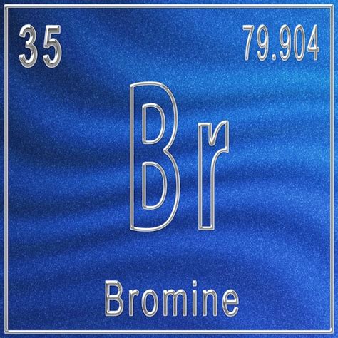 Chemisches Element Brom Zeichen Mit Ordnungszahl Und Atomgewicht