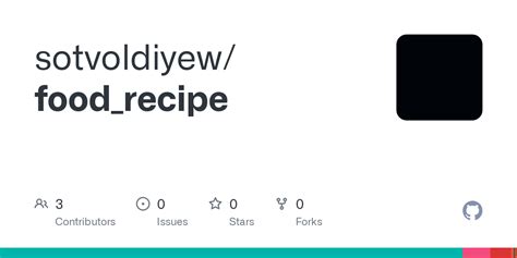 Github Sotvoldiyewfoodrecipe