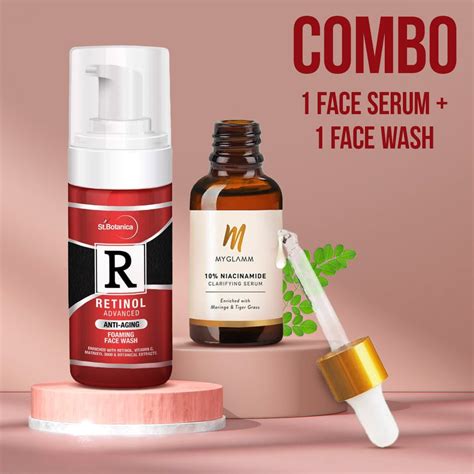 Buy Niacinamide Clarifying Serum Retinol Anti Aging Face Wash Myglamm