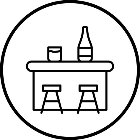 Bar Counter Vector Icon Style 22111395 Vector Art At Vecteezy