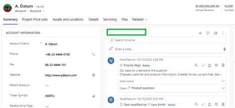 Enhanced Timeline View Within Dynamics 365 Microsoft Dynamics 365 Crm