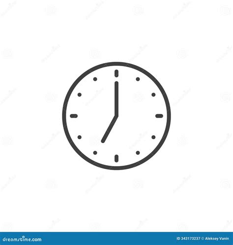 Analog Clock Simple Icons Set Designed In Filled And Stroke Style Cartoon Vector Cartoondealer