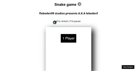 Snake Game V16 Codesandbox