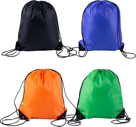 4 Pcs Drawstring Bags Set Gym Bags Swimming Bag Small Drawstring