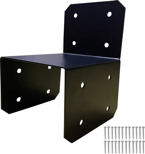 4pcs Heavy Duty Post Brackets Kit 4x4 Wood Deck Mounting 14 Gauge Steel Base