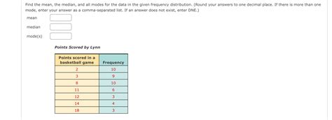 Solved Find The Mean The Median And All Modes For The Data Chegg
