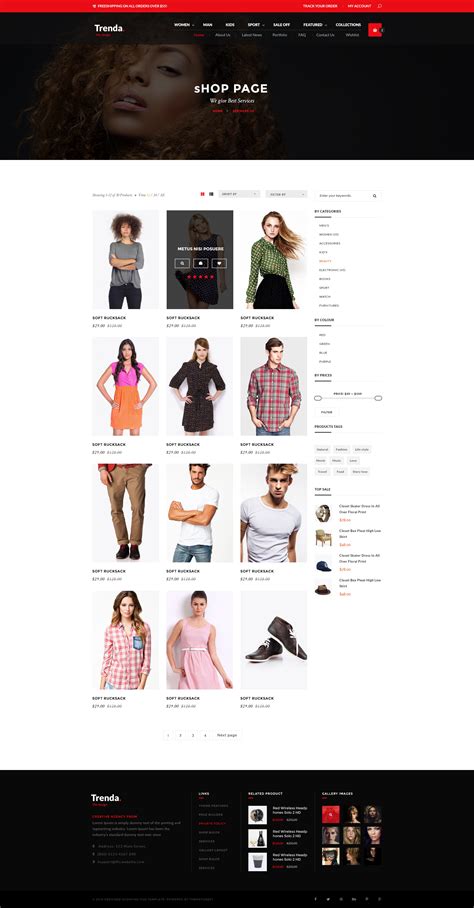 Trenda Multi Concept Ecommerce Psd Template By Mexopixel Themeforest