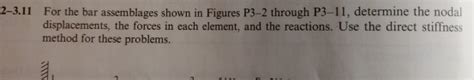 Solved 2 3 11 For The Bar Assemblages Shown In Figures P3 2