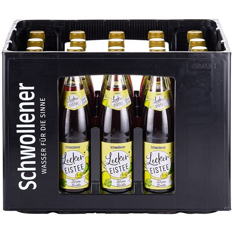 Eistee Zitrone Limette 0 5l Glas Schwollener Sprudel Gmbh And Co Kg