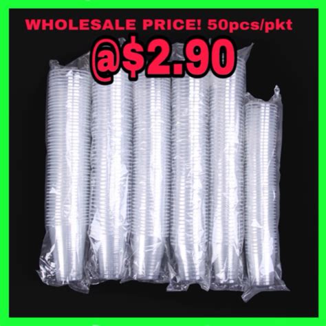 Wholesale Price Sg Stock 50pcs Pkt Disposable Cups Party Cup Pp Material Shopee Singapore