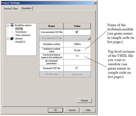 Procedure To Run Simulation Using Modelsim Ae Through Libero Ide