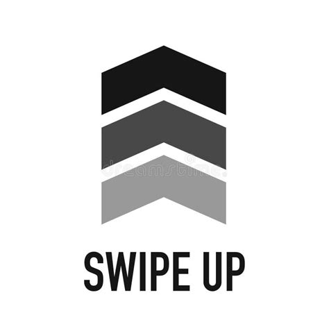 Swipe Up Arrows Icon Group Arrows Directed Upwards Different Black