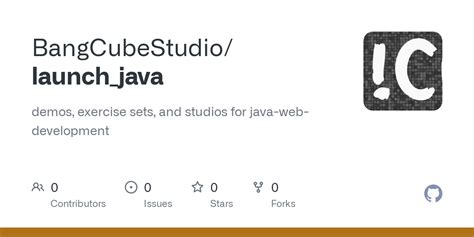 GitHub BangCubeStudio Launch Java Demos Exercise Sets And Studios