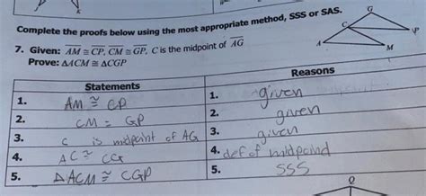 Solved G Complete The Proofs Below Using The Most Chegg