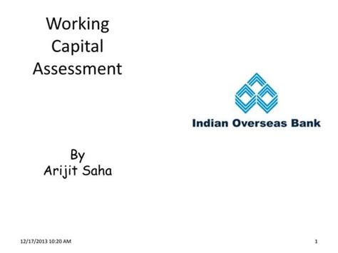 Working Capital Financing Credit Assessment Pdf