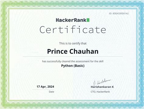 Python Hackerrank Certification Prince Chauhan