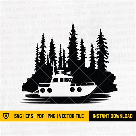 Pontoon Boat Scene Svg File Pontooning Svg Pontoon Boat Etsy