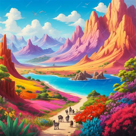 Premium Photo Beautiful Nature Landscape With River And Forest Vector