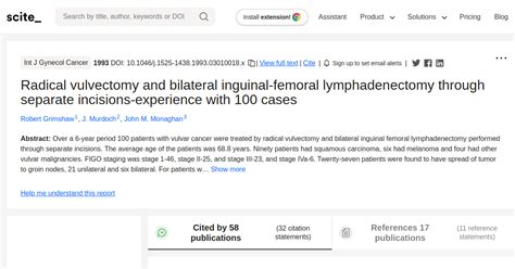 Radical Vulvectomy And Bilateral Inguinal Femoral Lymphadenectomy