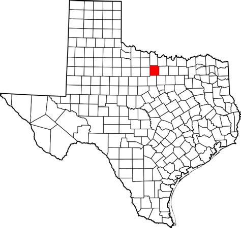 Image Map Of Texas Highlighting Jack County