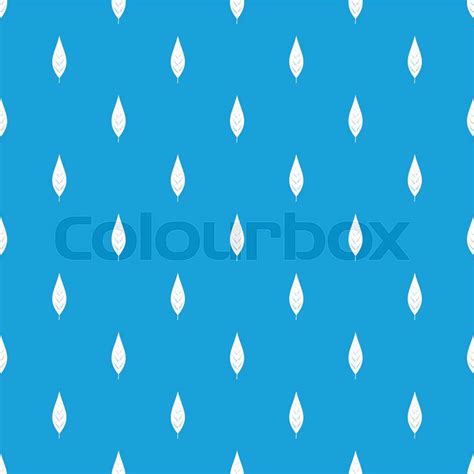 Leaf Of Willow Pattern Repeat Seamless In Blue Color For Any Colourbox