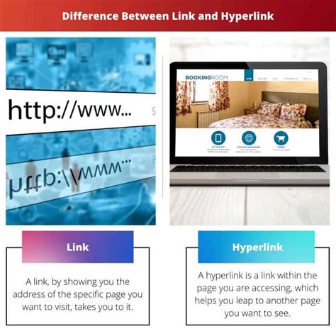 Link Vs Hyperlink Difference And Comparison