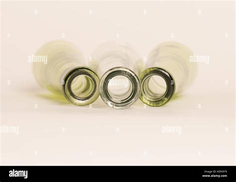 Clear And Green Glass Bottles Stock Photo Alamy