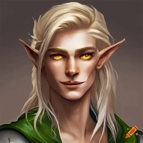 Elf Male Blond Hair Golden Eyes