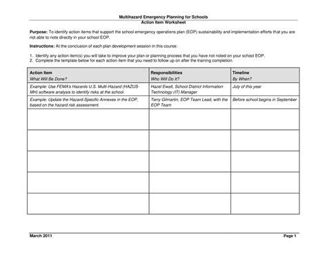 Free Printable Action Item Templates [excel Word] Meeting