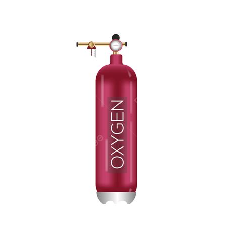 Oxygen Cylinder Red And Silver Color Concept Oxygen Cylinder Oxygen