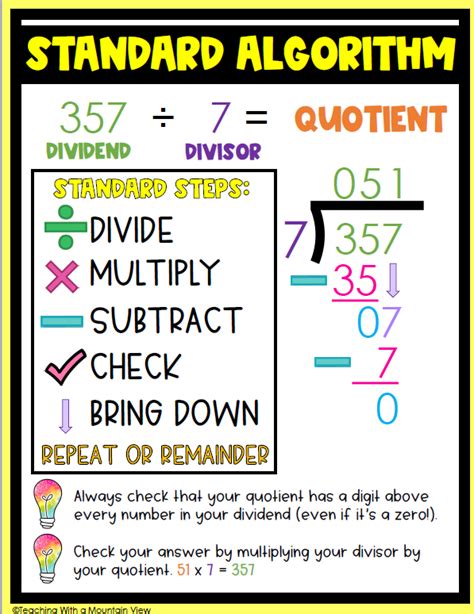District 89 Unit 5 Dividing Whole Numbers And Decimals