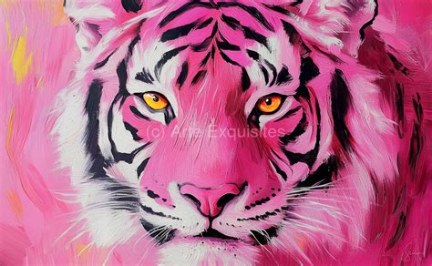 Tropical Vibrance Pink Tiger By Arte Exquisites Wall Art