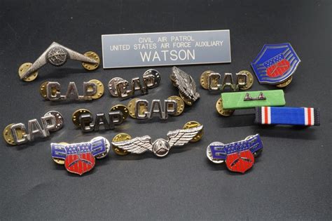 Korean Vietnam War Cap Civil Air Patrol Name Plate And Officer