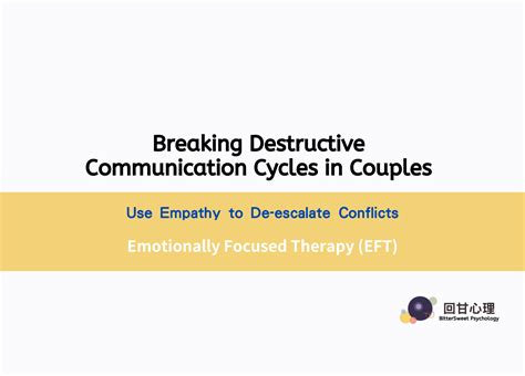 Breaking Destructive Communication Cycles In Couples Bittersweet 回甘心理