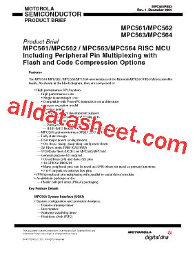MPC562 Datasheet PDF Motorola Inc